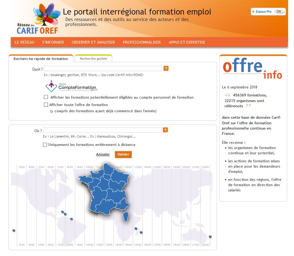Offre de formation nationale - Carif-Oref de Normandie